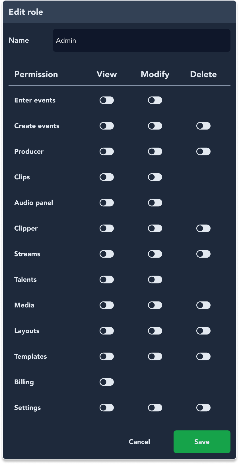 Role types – Kiswe Tools Support