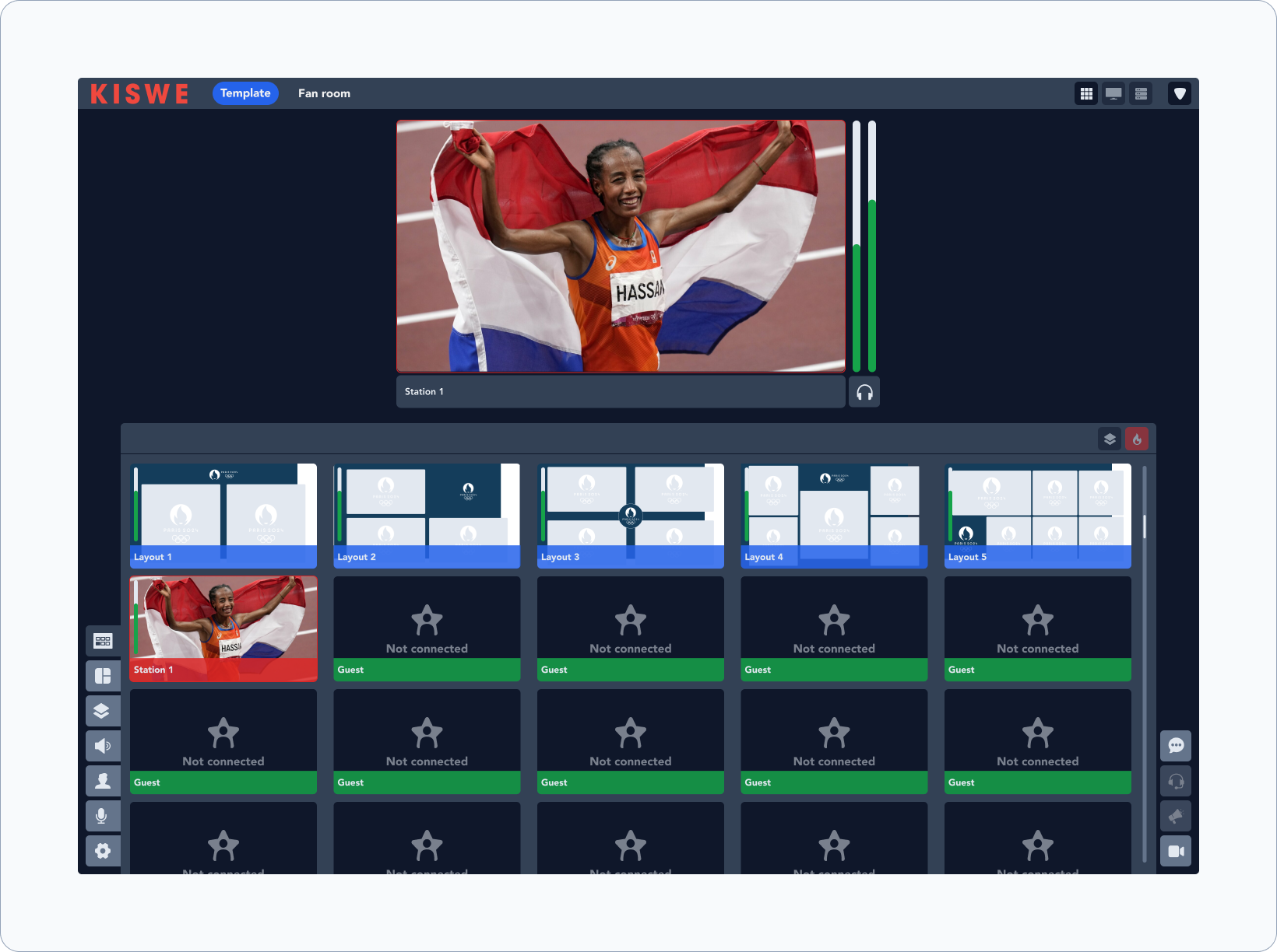Fan room template – Kiswe Tools Support